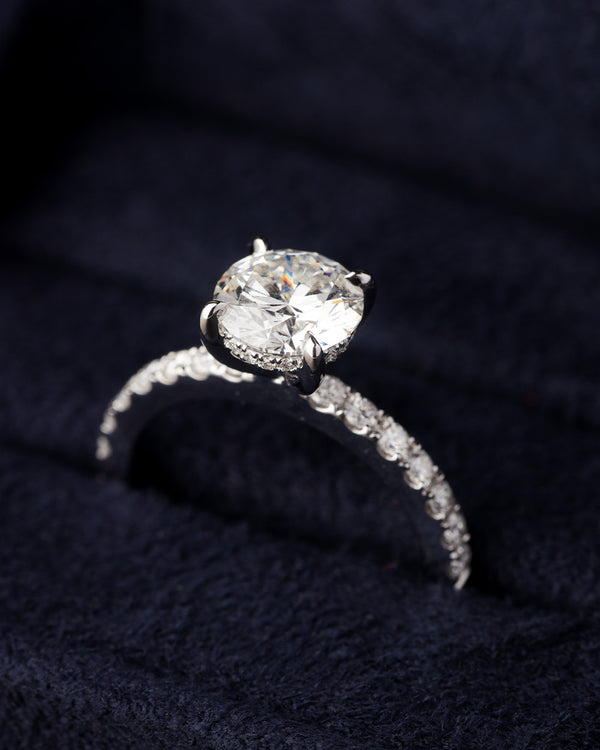 1.5ct 14K White Gold Diamond Pavé Ring - Penny Pairs