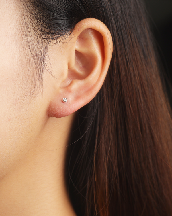 Livi Lab Grown Diamond Silver Studs - Penny Pairs